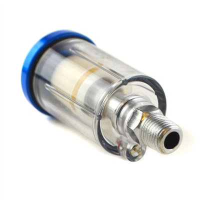 Mini HVLP Gravity Feed Spray Gun 0.8mm, Inline Moisture Trap Pressure ...