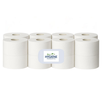 Mini Jumbo Toilet Rolls 12 Pack 150m 2Ply White Paper
