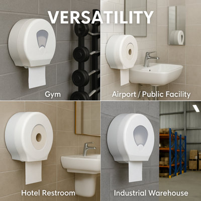 Mini Jumbo Toilet Rolls 12 Pack 150m 2Ply White Paper