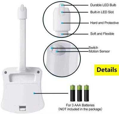 Mini Kawayi Human Infrared Sensing Light LED Night Light Stick Toilet ...