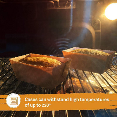 Mini Loaf Cake Cases 400 Pack Disposable Brown Paper Moulds for Baking ...