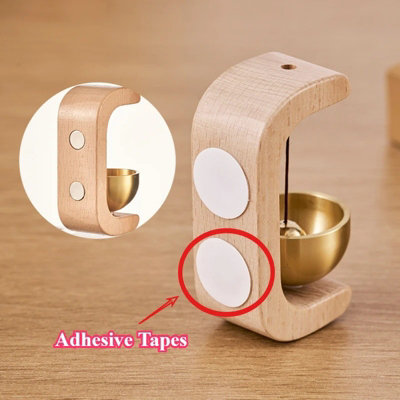 Mini Magnetic Wood Doorbell Chime Hanging, Wind Chimes Copper Bell ...
