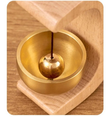 Mini Magnetic Wood Doorbell Chime Hanging, Wind Chimes Copper Bell ...