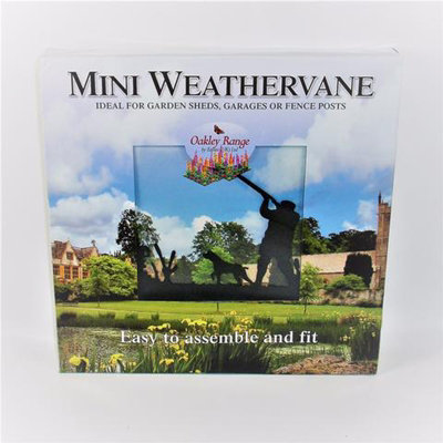 Mini Man with Shotgun Weathervane - Steel - L38 x W38 x H46 cm - Black ...