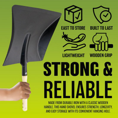 Mini Metal Coal Shovel Wooden Handle Tool Pan Spade Sweeping Indoor ...