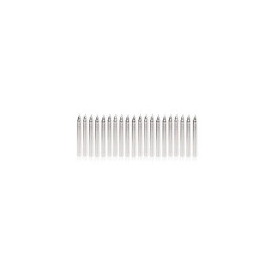 Mini Metallic Silver Candles - Unscented 10cm (Pack of 20)