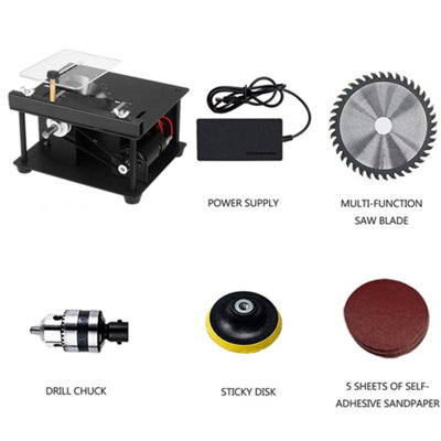 Mini Multi-Functional Table Saw, Adjustable Cutting Sanding Engraving ...