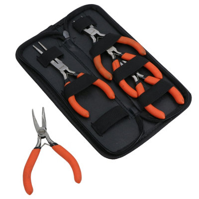 Mini Pliers Cutter 5pc Storage Case Craft Model Electric Cutting Long ...