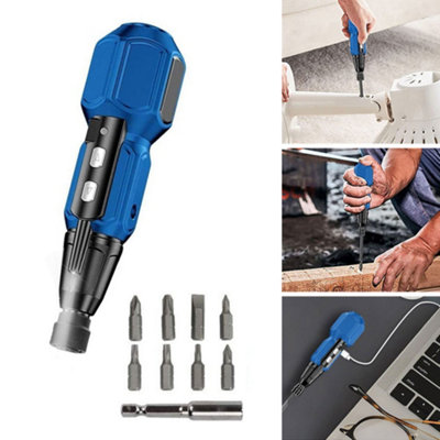 Mini Power Tool + Bits LED Light Rechargeable Cordless Electric ...