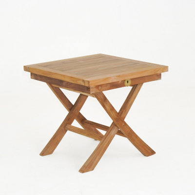 Mini Rectangular Folding Teak Table | DIY at B&Q