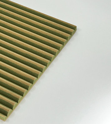 Mini Ribbed Paintable Wood Wall Panel Sample