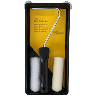 Mini Roller Set with Paint Tray for Walls and Corners - Small Paint ...