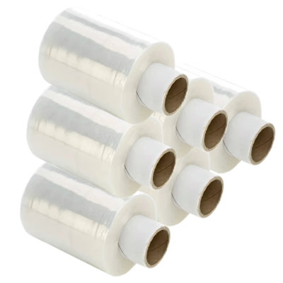 Mini Stretch Wrap Clear Shrink Film Handheld Pallet Rolls 100mm x 150m ...