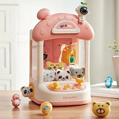 Mini Vending Claw Machine with Sound and 7 Toys Electronic Arcade Game