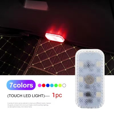 MINI WIRELESS LED TOUCH CAR INTERIOR READING LIGHT (USB RECHARGEABLE)