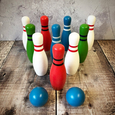 Mini Wooden Garden Skittles Set | DIY at B&Q