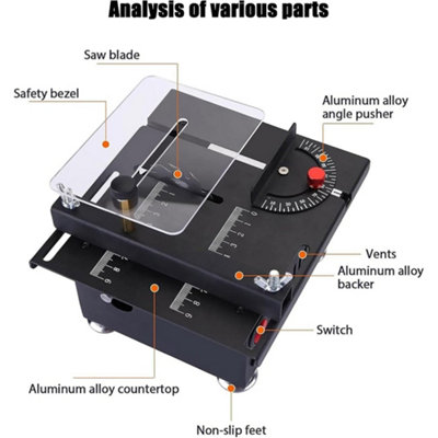 Mini Woodworking Table Saw 6000rpm/min Electric Precision Cutting ...