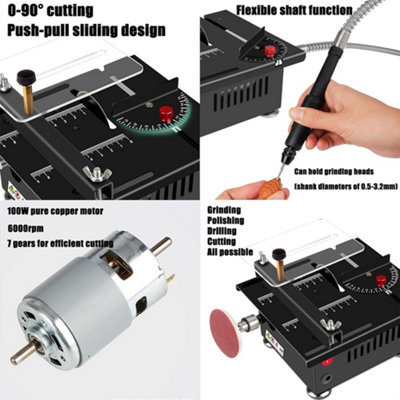 Mini Woodworking Table Saw 6000rpm/min Electric Precision Cutting ...