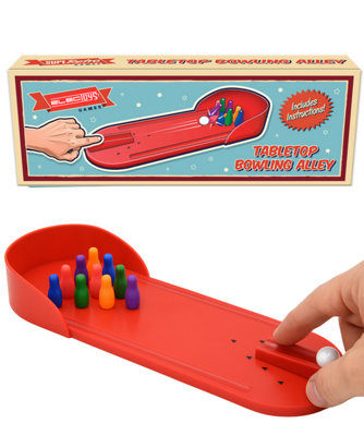 Miniature Tabletop Bowling Alley Game Multi-Coloured