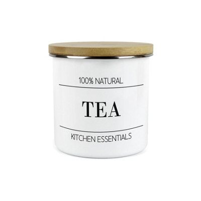 Minimalist Kitchen Essentials Tea Storage Canister - Modern Black ...