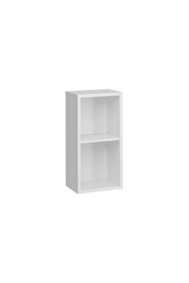 Minimalist White Matt Wall Shelf Unit 35cm - Open Storage Elegance