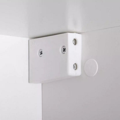 Minimalist White Matt Wall Shelf Unit 35cm - Open Storage Elegance