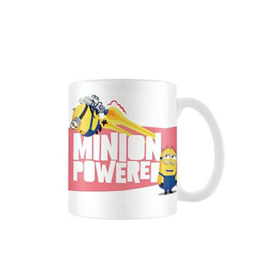 Minions: The Rise Of Gru Minion Powered Mug White/Yellow/Pink (One Size)