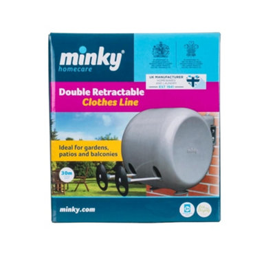 Minky Retractable Clothes Line White (30m)