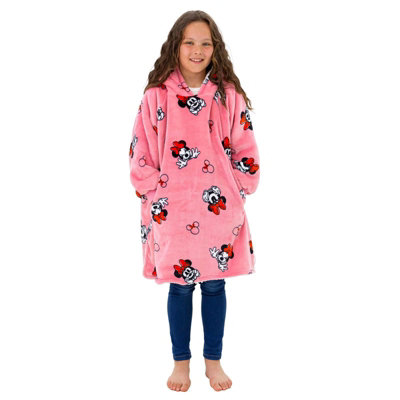 Minnie Mouse Love Oversized Hoodie Blanket, Pink - Kids