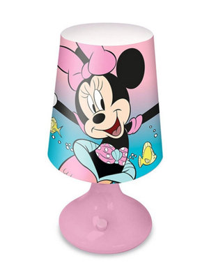 Buy Minnie Mouse Pink Bedside Table Lamp Night Light Kids Bedroom | DIY ...