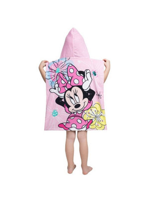 Minnie Mouse Pink Bow Hooded Towel Poncho