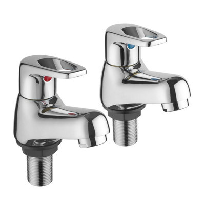 Mira Assist Lever Basin Pillar Taps Chrome Commercial Utility Taps - 1 ...
