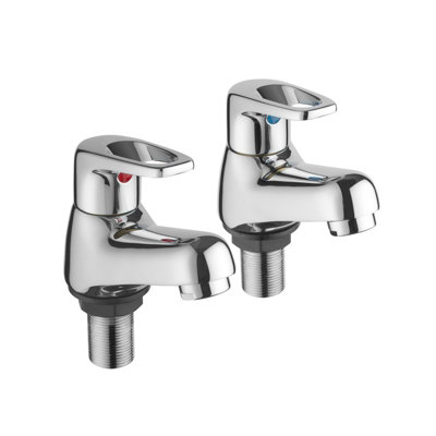 Mira Assist Lever Basin Pillar Taps Chrome Commercial Utility Taps - 1 ...