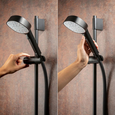 Mira Evoco Dual Thermostatic Mixer Shower Adjustable Fixed Heads Black ...