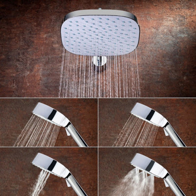 Mira Evoco Dual Thermostatic Mixer Shower Adjustable Fixed Heads Chrome ...
