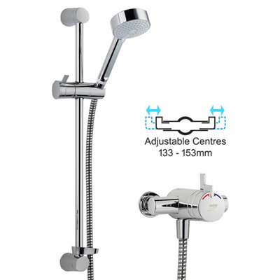 Mira Miniduo EV Exposed Thermostatic Mixer Shower Valve 133 - 153mm ...