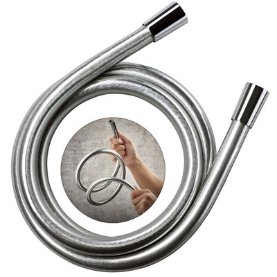Mira Rada Silver Smooth Shower Hose 1.25m Chrome Anti Twist 76125-Na ...