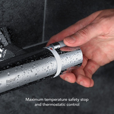 Mira Relate EV Mixer Shower Thermostatic 90mm Head Chrome Modern 2.1878.001