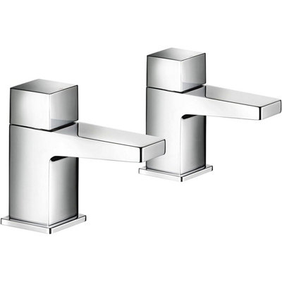 Mira Showers Honesty Square Basin Pillar Taps Chrome Bathroom 1 Pair 2. ...