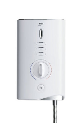 Mira Sport MAX AirBoost Electric Shower 9.0kW White Chrome + Riser Rail ...
