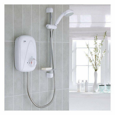 Mira Vigour White & Chrome Manual Power Shower 1.1532.354