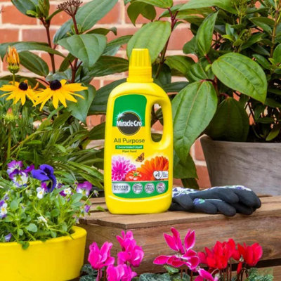 Miracle Gro All Purpose Liquid Plant Food 800mL NPK 7 3 5 for Pots ...
