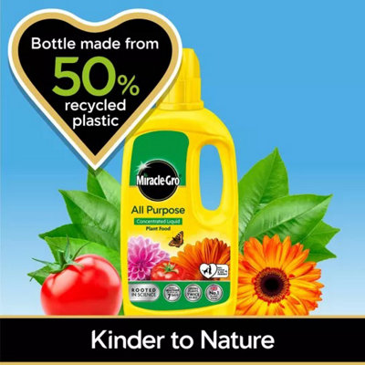 Miracle Gro All Purpose Liquid Plant Food 800mL NPK 7 3 5 for Pots ...