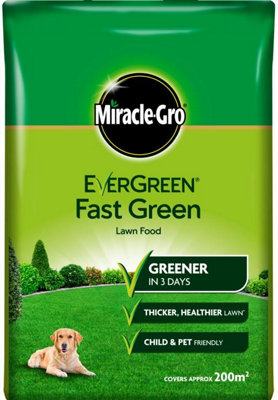 Miracle-Gro Ever Green Fast Thicker Green Grass Lawn Food 7kg - 200m2 ...