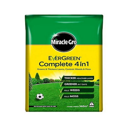 Miracle Gro Evergreen Complete 4 in 1 Granular Lawn Treatment Weed ...