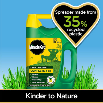 Miracle-Gro Evergreen Complete 4 in 1 Spreader 80m2 Lawn Fertilizer ...