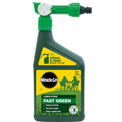 Miracle-Gro Evergreen Fast Green 1L Spray and Feed Liquid Lawn ...
