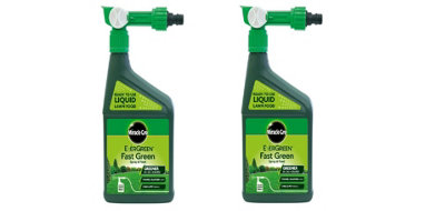 Miracle-Gro EverGreen Fast Green Spray & Feed Liquid 1L Pack of 2