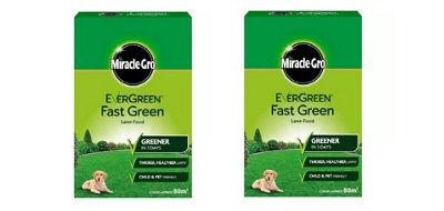 Miracle-Gro Fast Green Lawn Food 2.8kg 80m2 Pack of 2