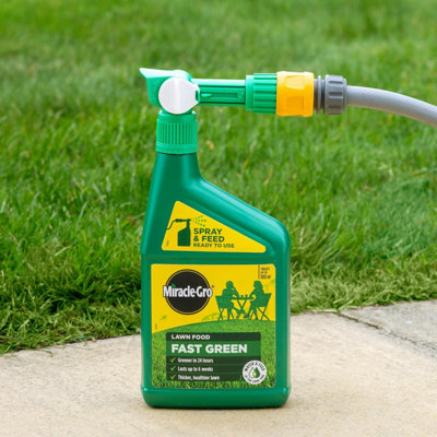 Miracle Gro Fast Green Lawn Food Spray and Feed 1 Litre Connect to Hose ...